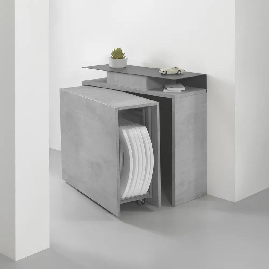 Furniture Set: Console Dining Table & Hidden Chairs – Spaceman