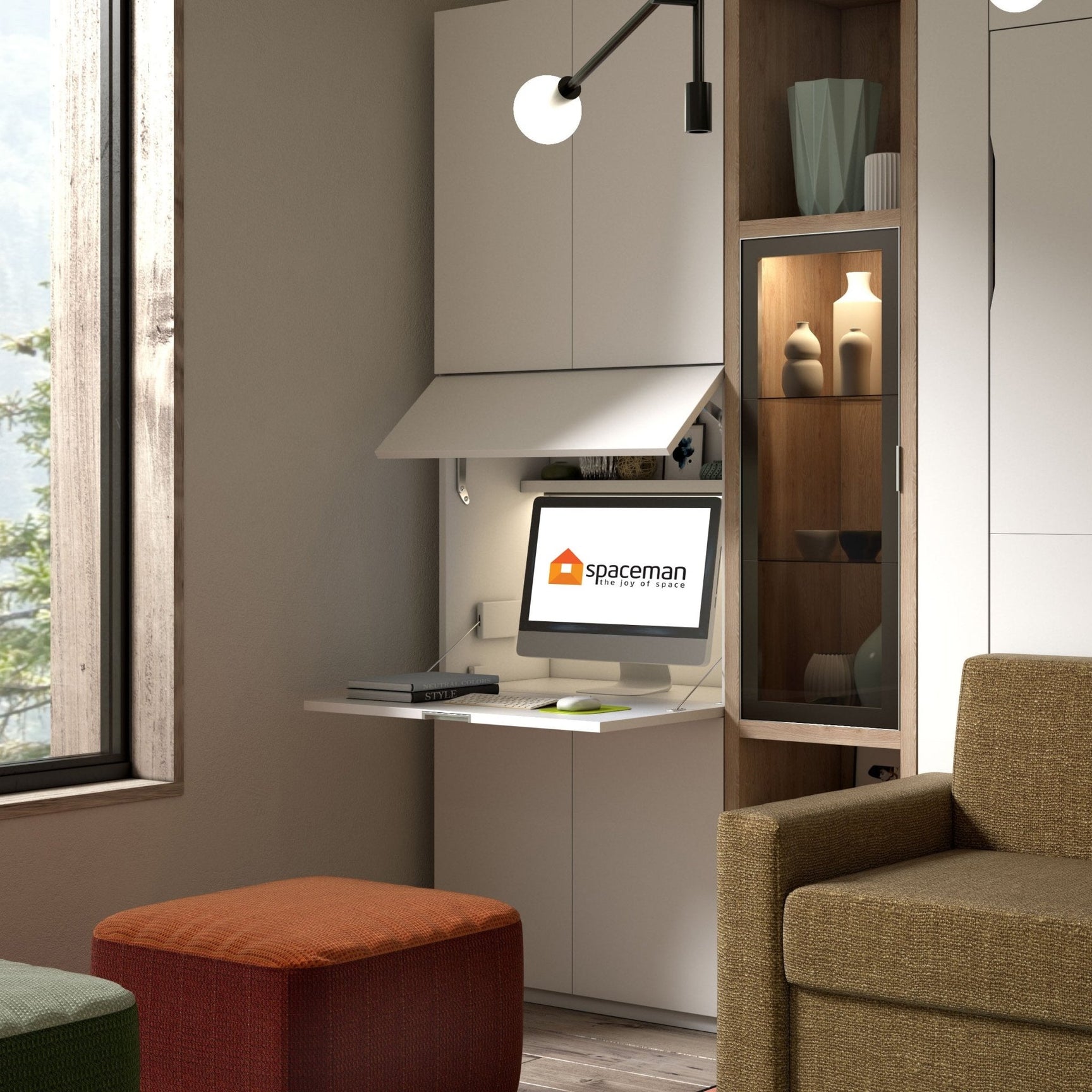 Hidden Desk with Storage - Home Office Solution – Spaceman