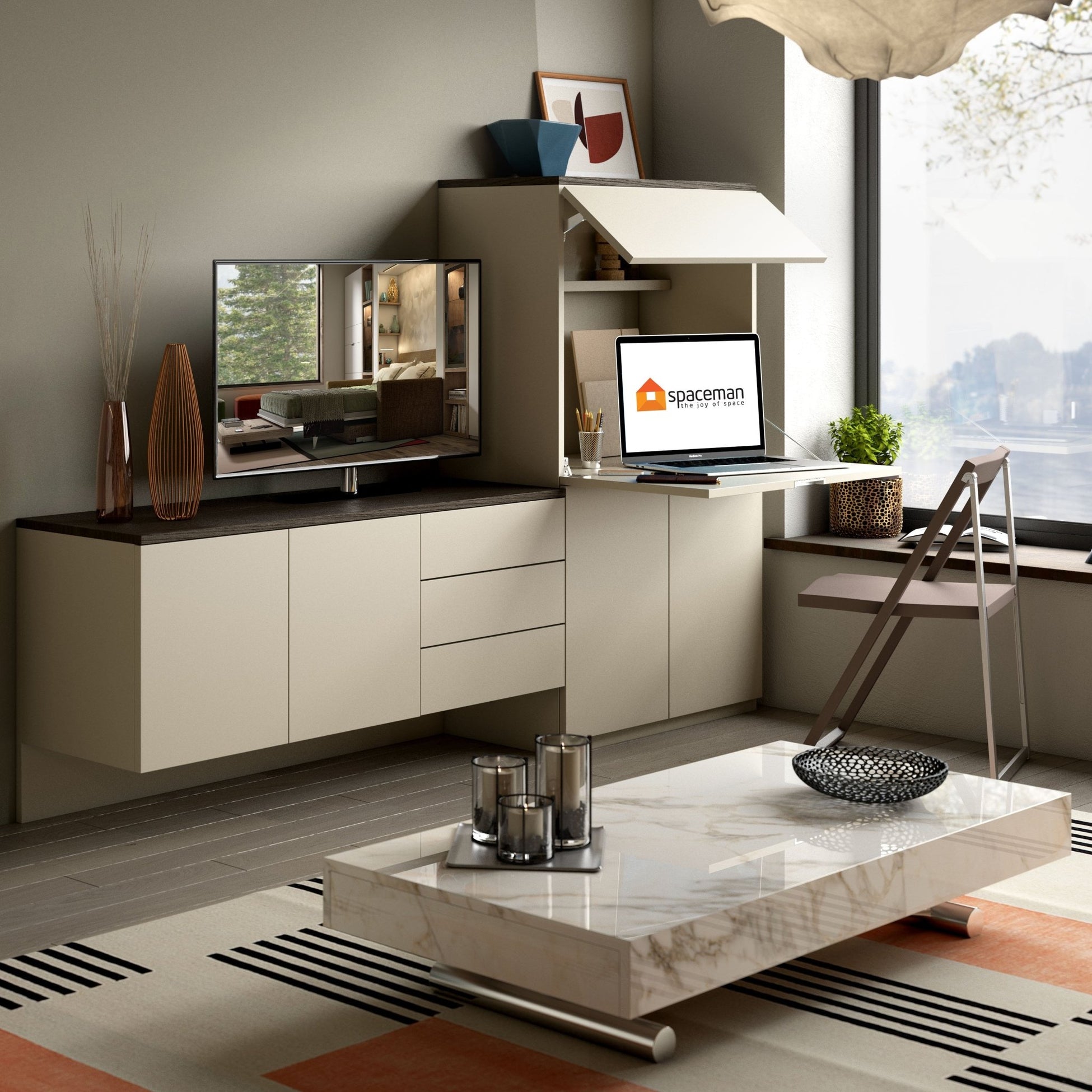 Hidden Desk with Storage - Home Office Solution – Spaceman