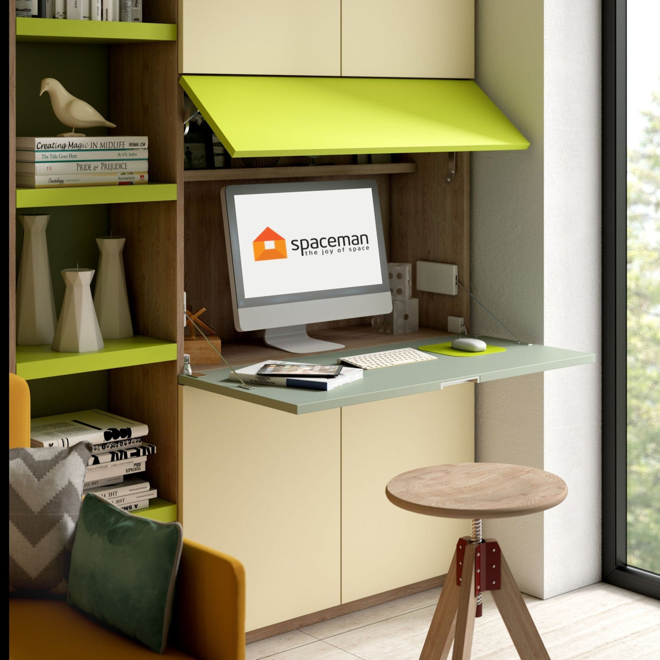 Hidden Desk with Storage - Home Office Solution – Spaceman
