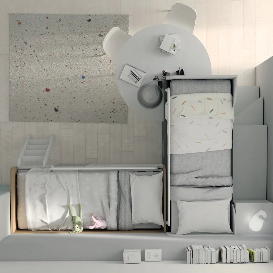 Pandora Loft Bed with Wardrobe for Kids and Teens – Spaceman